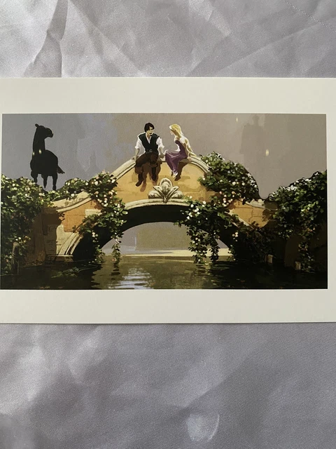 DISNEY POSTCARD TANGLED - Rapunzel & Flynn Rider Bridge Visual ...