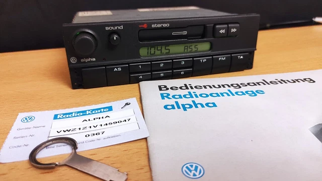 AUTORADIO VW ALPHA 4 Golf Passat T4 Scirocco jetta vento radio gamma ...