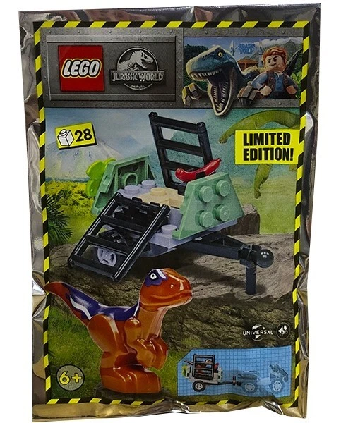 LEGO JURASSIC WORLD Raptor and Trap Foil Pack Set Limited Edition £7.63 ...