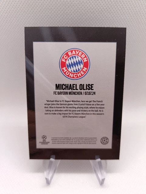 TOPPS UCL SUMMER Signings 2024/25 - Michael Olise Bayern Munich £2.97 ...