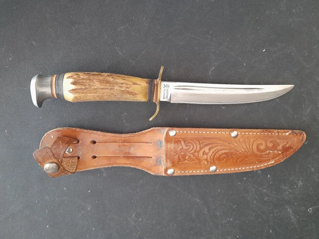 JAGDMESSER KRONENKREBS CARL Julius Krebs knife Horngriff Solingen ...