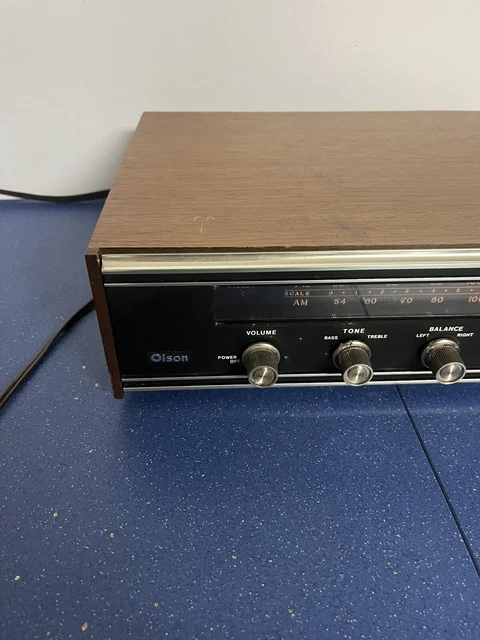 VINTAGE OLSON STEREO receiver Model RA-93 RARE POWERS ON UNTESTED £65. ...