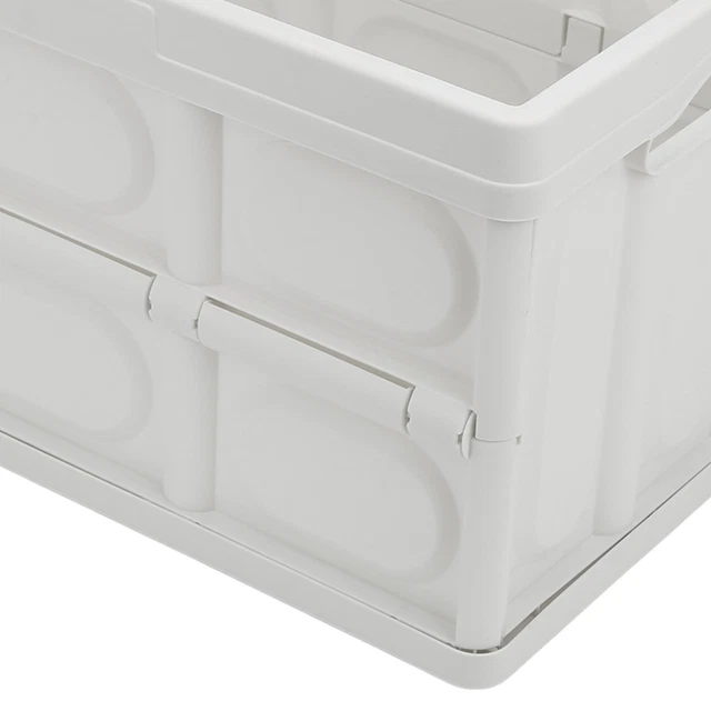 (WHITE) OUTDOOR STORAGE Box Camping Box 30L Removable With Wooden Panel ...