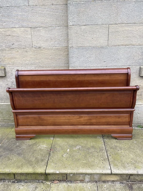 5’ KING SIZE Cherry Wood Sleigh Bed & Slatted Base £3k Rrp £950.00 ...