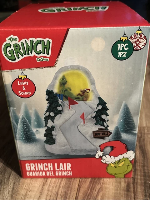 THE GRINCH CHRISTMAS Village GRINCH LAIR w/Grinch & Max LIGHT & SOUND ...