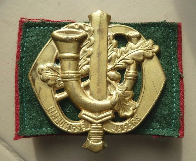 ROYAL NETHERLANDS ARMY Regiment Limburgse Jagers Cap Badge + felt ...