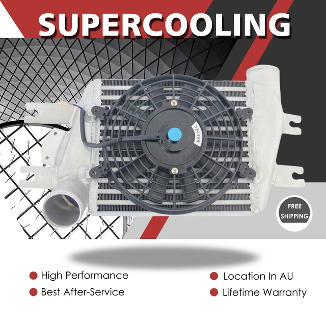 ALUMINUM INTERCOOLER + Fan For Nissan Patrol GU Y61 3.0L ZD30 Turbo ...
