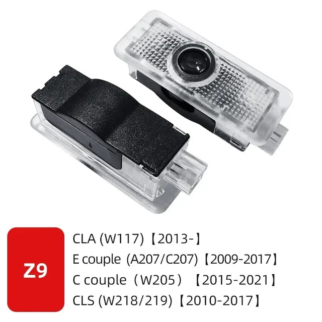 2X MERCEDES BENZ Stil Logo Tür Einstieg Beleuchtung Licht Emblem Auto ...