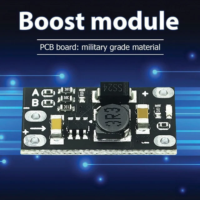 FR 3.7V TO 12V Boost Module 5V/8V/9V/12V Output DC-DC Boost Step Up ...