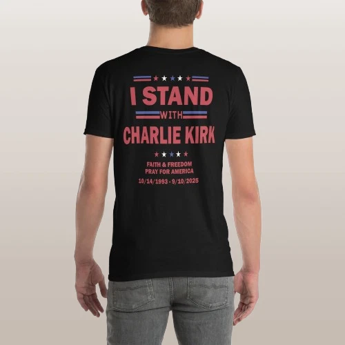 RIP CHARLIE KIRK I Stand With Charlie Kirk Shirt £15.96 - PicClick UK