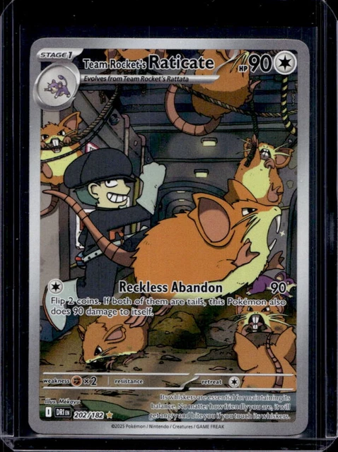 2025 POKEMON SV Destined Rivals DRI EN Team Rocket's Raticate #202/182 ...