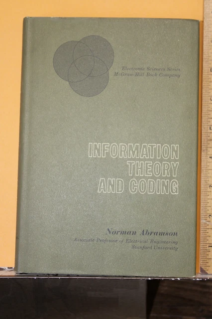 1963 INFORMATION THEORY And Coding Book Norman Abramson Dust Jacket £8.04 - PicClick UK