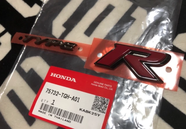 HONDA GENUINE CIVIC TYPE-R FK8 Emblem Front TypeR Plate 75732-TGH-A01 ...