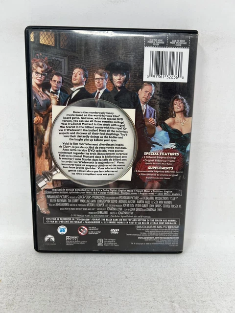 CLUE (DVD, 2008) Eileen Brennan Tim Curry Comedy Movie $9.99 - PicClick CA