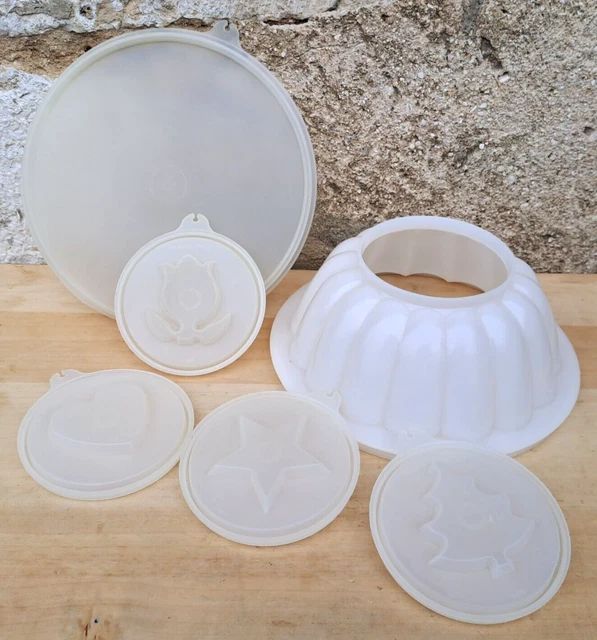 ANCIEN MOULE A Charlotte Tupperware Blanc Cuisine Gâteau Vintage ...