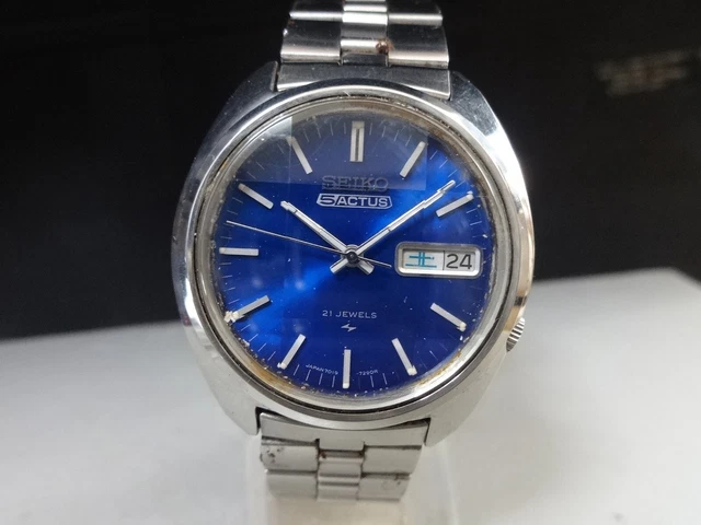 VINTAGE 1973 SEIKO Automatic watch [Seiko 5 ACTUS] 21J 7019-7210 Original band £40.86 - PicClick UK