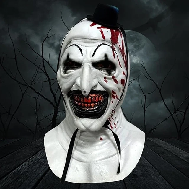 TERRIFIER ART THE Clown Mask Scary Killer Clown Joker Mask Halloween ...