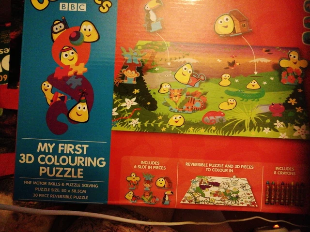 NEW CBEEBIES BBC My First 3D colouring puzzle Pack - Educational Toy ...