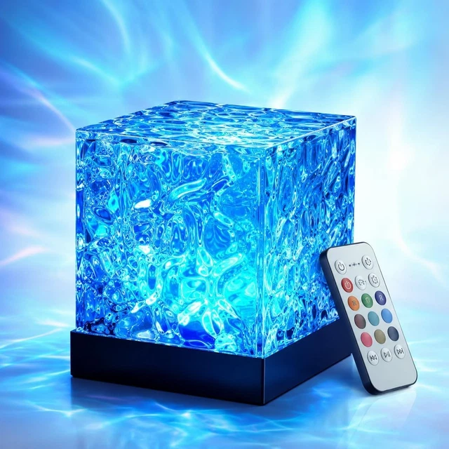 AURORA PROJECTOR LAMP RGB Water Ripple Light 16 Colours Remote USB ...