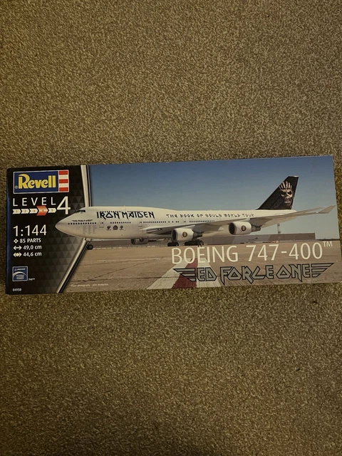 REVELL 03780 BOEING 747-400 Iron Maiden "Ed Force One" 1:144 Model Kit ...