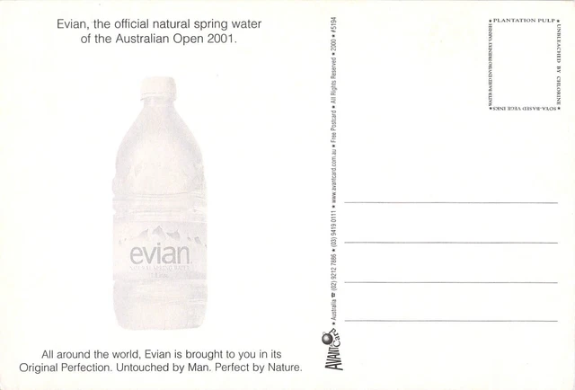 V05194 AUSTRALIA AVANT Card #5194 Evian 2001 Aust Open postcard $7.50 ...