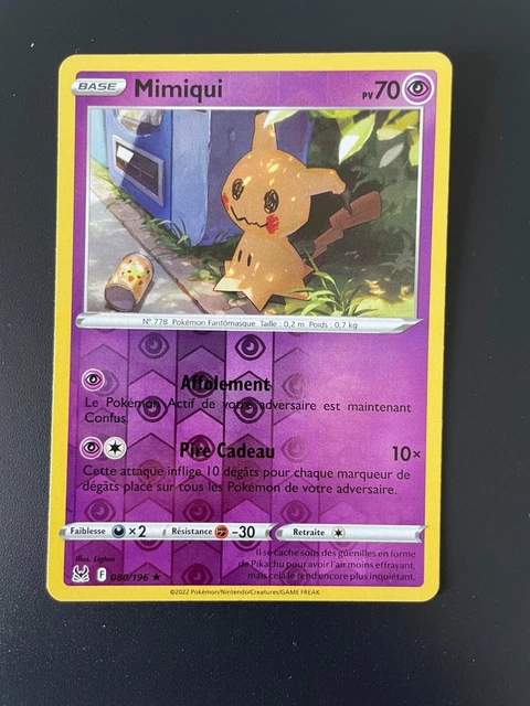 CARTE POKÉMON RARE Reverse Mimiqui 80/196 VF NEUF EUR 1,50 - PicClick FR