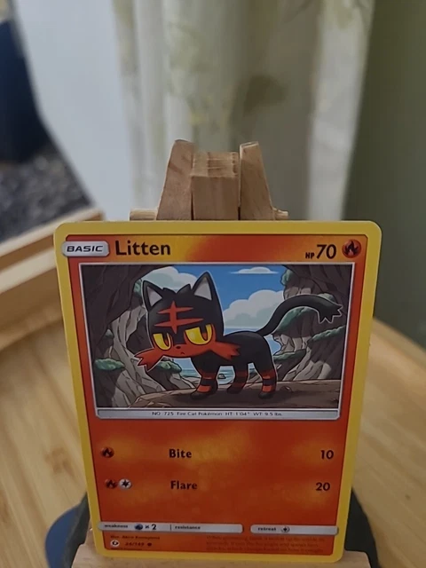 POKÉMON TRADING CARD Game Litten Sun And Moon Base Set Card #24/149 EUR ...