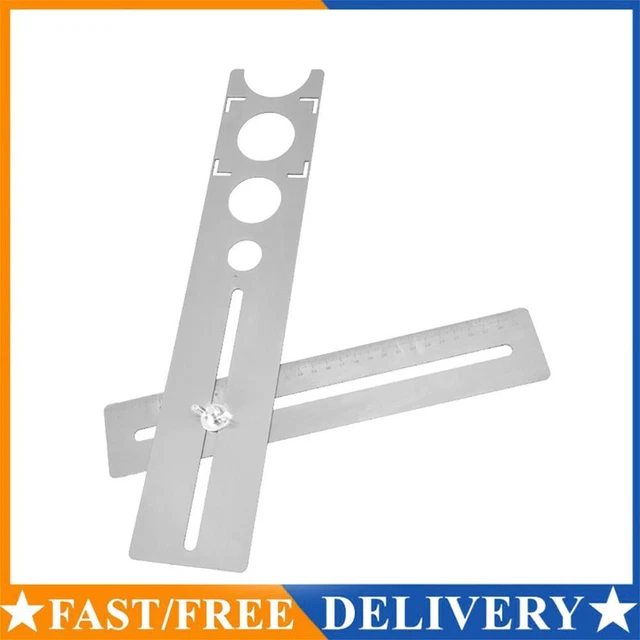 TILE HOLE LOCATOR Ruler Adjustable Marble Floor Drilling Hole Punching ...