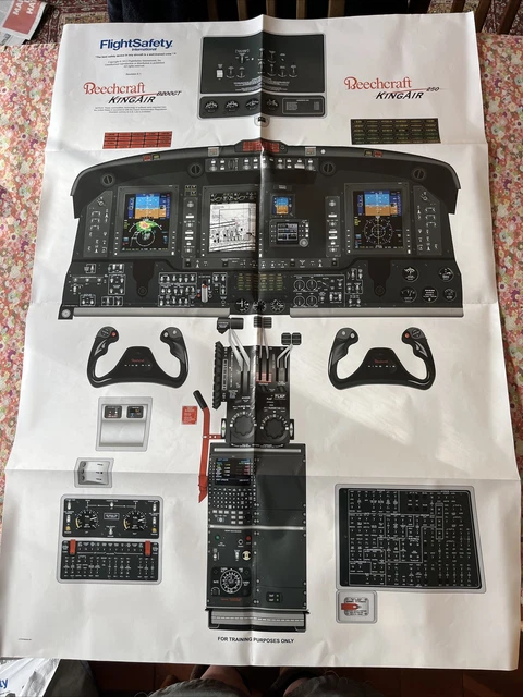BEECHCRAFT KINGAIR B200GT Poster Of Pilot Cockpit Instrument Panel. £25 ...
