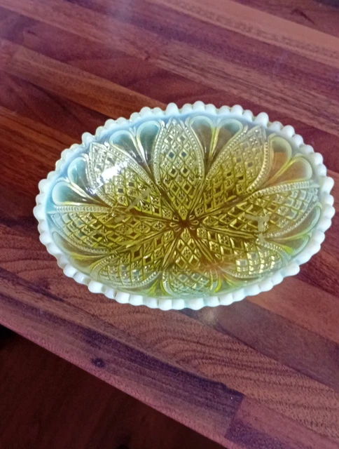 VICTORIAN DAVIDSON PRIMROSE Pearline Vaseline Glass William And Mary ...