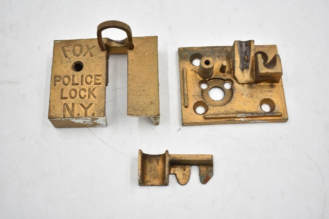 RARE VINTAGE / Antique Fox Police Lock N.Y. Cast Iron Lock $69.99 ...