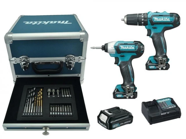 MAKITA PERCUS DRILL. HP333D + TD110D 12v 2ah CLX228SAX2 Pulse ...