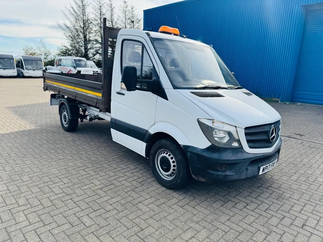 17 REG MERCEDES Sprinter 314 CDi L2 MWB Steel Bodied Tipper 73000 miles ...