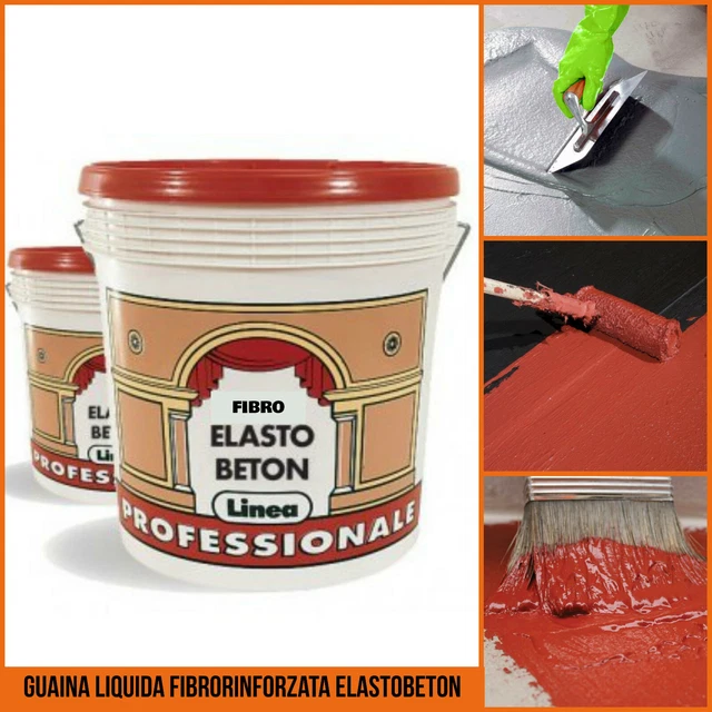 GUAINA LIQUIDA IMPERMEABILIZZANTE calpestabile fibrorinforzata rossa ...