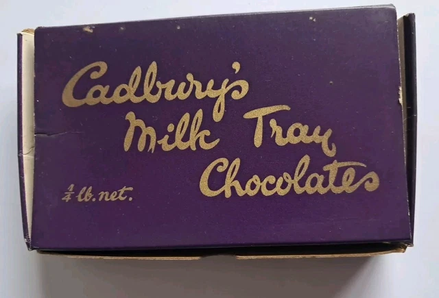 VINTAGE CADBURY'S MILK Tray Chocolates Box 10cm (w) x 13.2 cm (l) x 4 ...