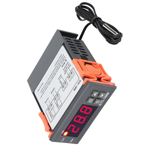 DIGITAL TEMPERATURE CONTROLLER Temp Sensor Electric Thermostat Control ...