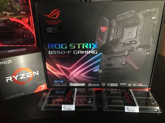 RYZEN 7 5800X pack / Asus ROG Strix B550-F / 32 Go Kinkston Fury X ...
