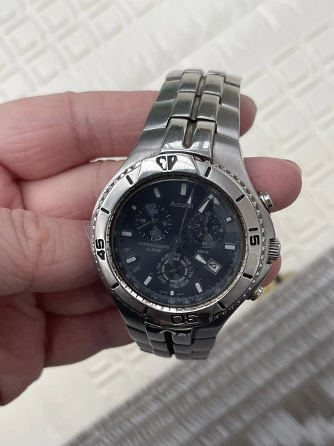 ACCURIST CHRONOGRAPH WR100M Mens Quartz Watch With Date MB535 Cal. AS10 ...