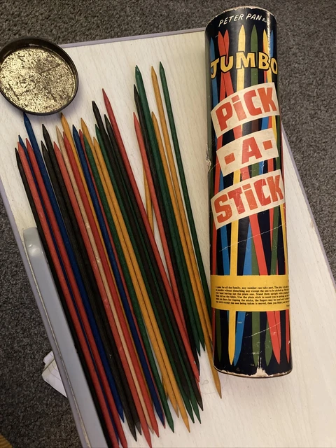 RETRO 1950S 1960S Vintage "Jumbo Pick-a-Stick" Family Game by Peter Pan ...