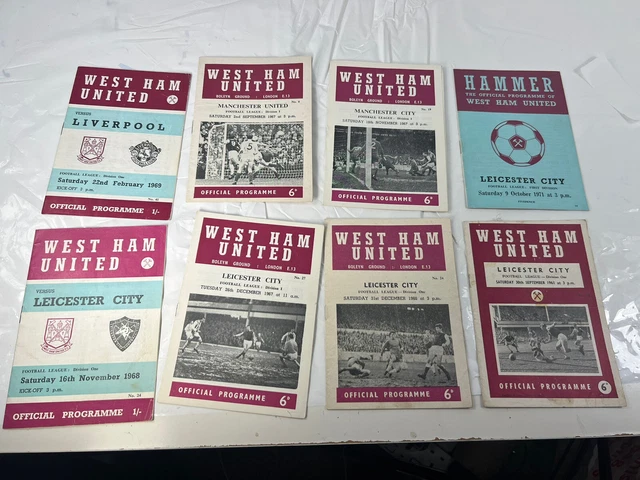 VINTAGE WEST HAM United Football Programmes 1960s/1970s Charlton/Best ...