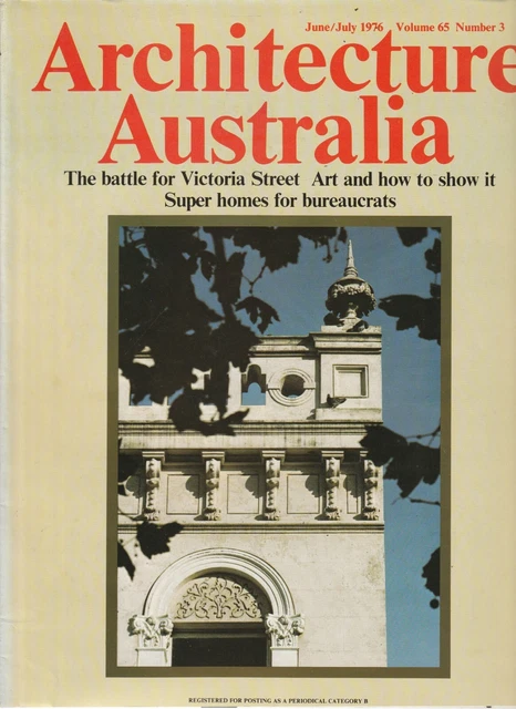 MAGAZINE , AUSTRALIAN ARCHITECTURE , JUNE 1976 $22.00 - PicClick AU