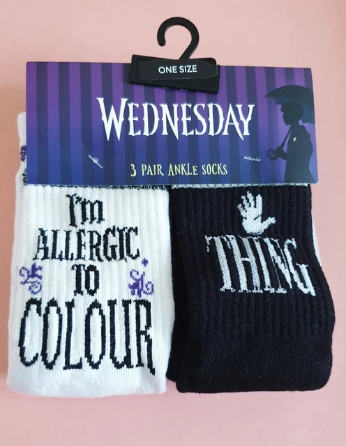 NEXT WEDNESDAY ADDAMS Jenna Ortega TV Show Sport Ankle Socks Cotton UK ...