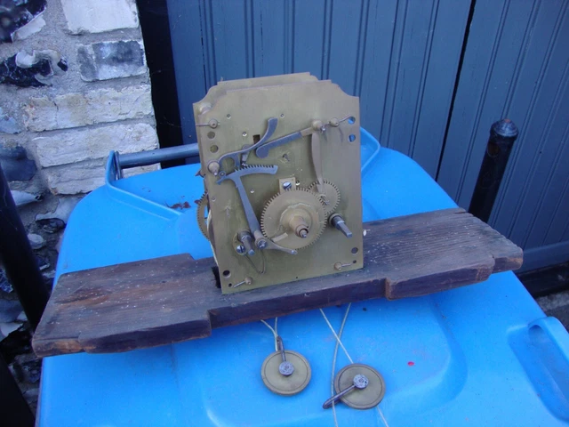 EIGHT DAY LONG Case Clock Movement, (Grandfather) with base board ...