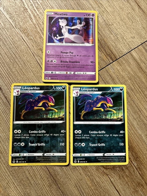 CARTE POKÉMON - Mewtwo Holo 059/159 + Léopardus Rare/Reverse - Zénith ...