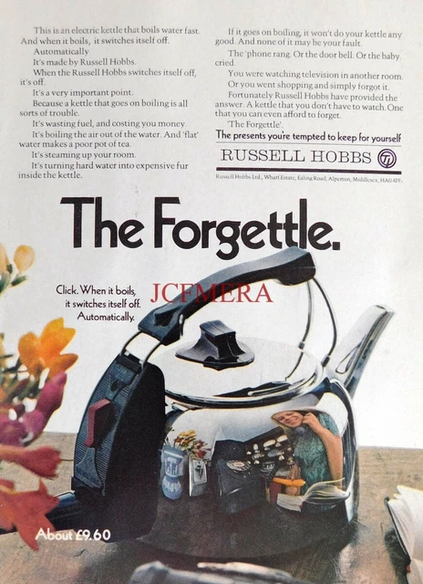 'RUSSELL HOBBS' AUTOMATIC Kettle ADVERT - Original 1971 Print £2.97 ...