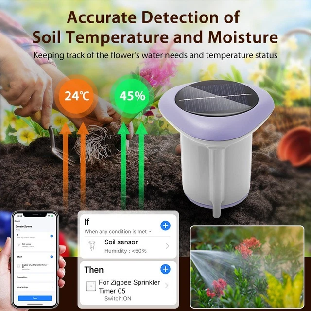 INNOVATIVE GARDENING TOOL Accurate Soil Sensor Powered by For Zigbee ...