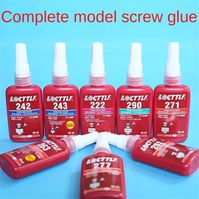 LOCTITE 222-277 THREAD Lock 50ml Blue Bolt Stud Fast Fix Screw Glue Nut ...