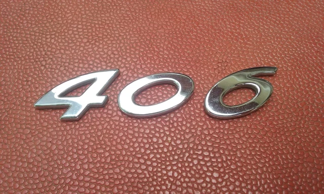 PEUGEOT &406& EMBLÈME Lettrage Logo Chrome/Badge Emblem Letters ...