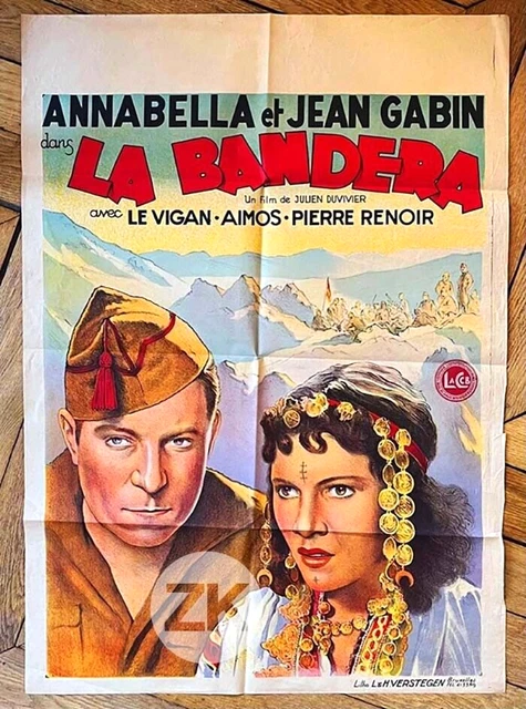 LA BANDERA DUVIVIER Jean GABIN ANNABELLA Légion espagnole Affiche 1935 EUR 3.400,00 - PicClick FR
