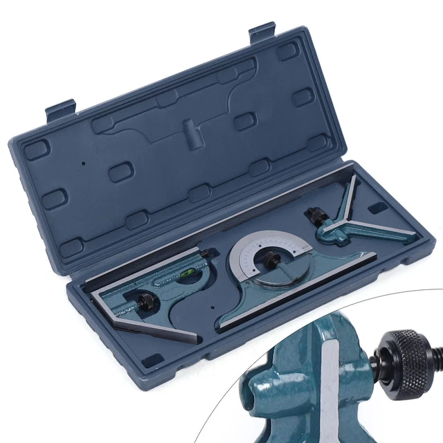 COMBINATION SQUARE SET Angle Ruler 180° Protractor Angle Ruler ...